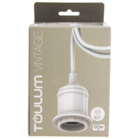 TOULUM - Suspension à douille blanche, style vintage, 100 cm de câble ...