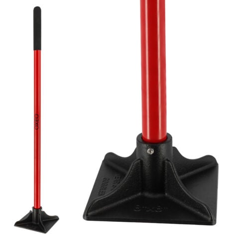 Dame carrée de maçon 20x20cm - Dameuse de Sol en acier - 5kg ...