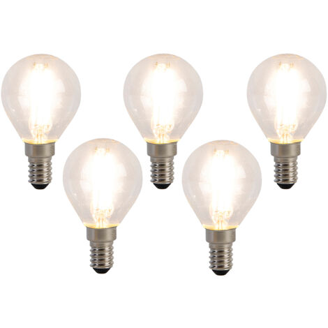 5er-Set E14 LED-Filament-Glühbirnen P45 4W 470 lm 2700K