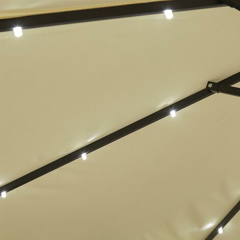 Neo Cream 3M Garden Banana Outdoor Waterproof Freestanding Parasol LED ...