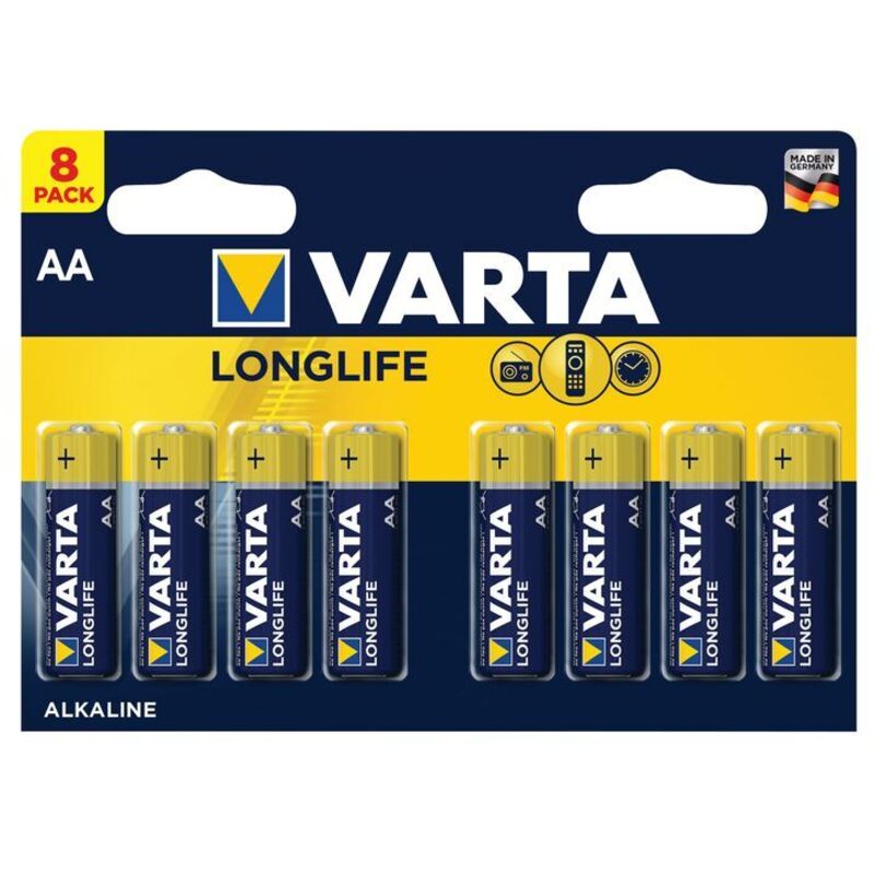 Varta Longlife AA Battery Pk8 - VR55432