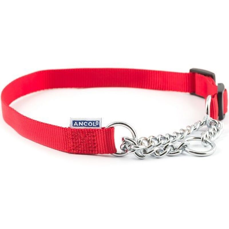 Ancol Nylon Choke Chain Red - 24 - 831925