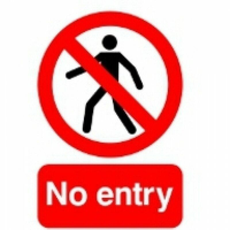 Signslab A5 210X148 No Entry Pvc - SR11189