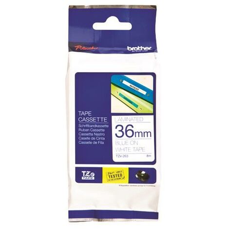 Brother 36mm Blue/White Tape TZE263 - BA68560