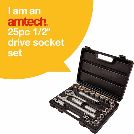 25 Piece 1/2" drive socket set - I0460