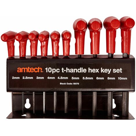 10pc T-Handle Hex Key Set - I9070