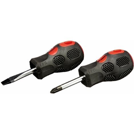 2pc Stubby Screwdriver Set - L0340