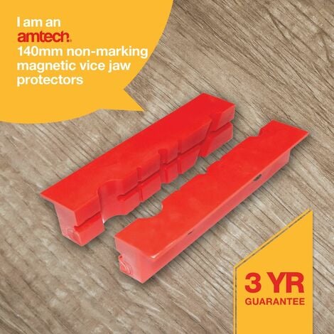 140mm Non-marking magnetic vice jaw protectors - D4290