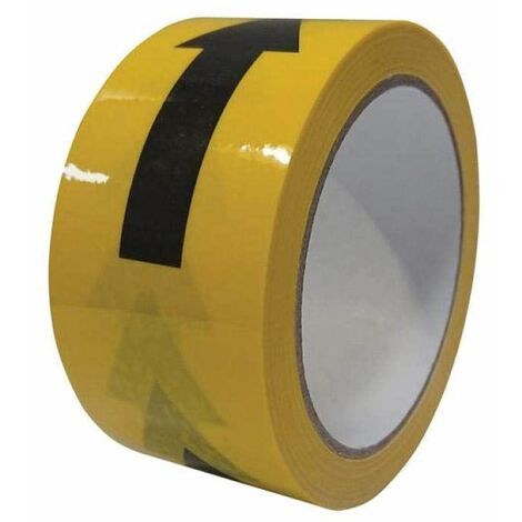 PROMO-Laminated Self-Adhesive Hazard Tape Arrows Black/Yellow 50mm x 33m - FAITAPEHAZAR