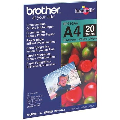 Brother BP71 Photo Paper Gls A4 Pk20 - BA65841