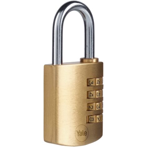 YALE Y150B/40/130/1 - Brass Combination Padlock (40mm) - Indoor Steel ...