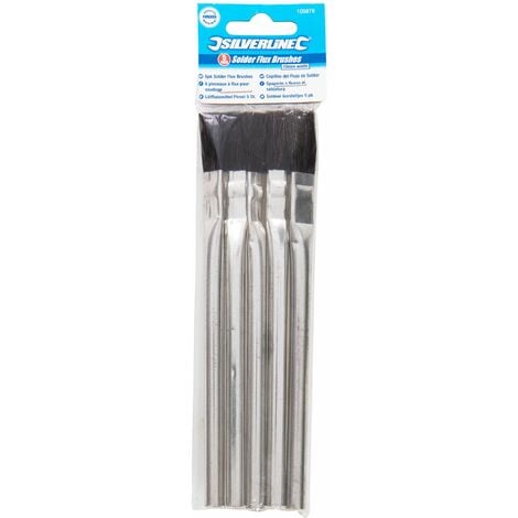 Silverline Solder Flux Brushes 5pk 15mm 105878