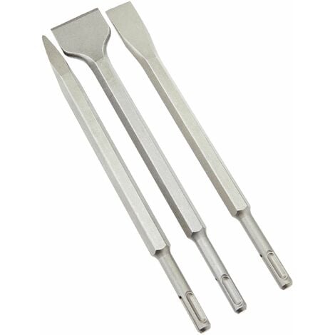 Silverline SDS Plus Hex Chisel Set 3pce 250mm 20, 40mm & Point 515779
