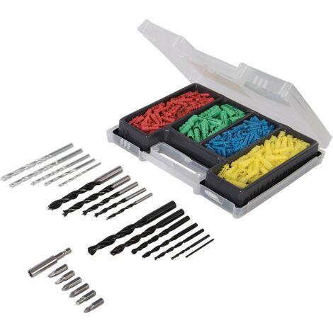 Task Drill Bits & Wall Plug Set 300pce 709879