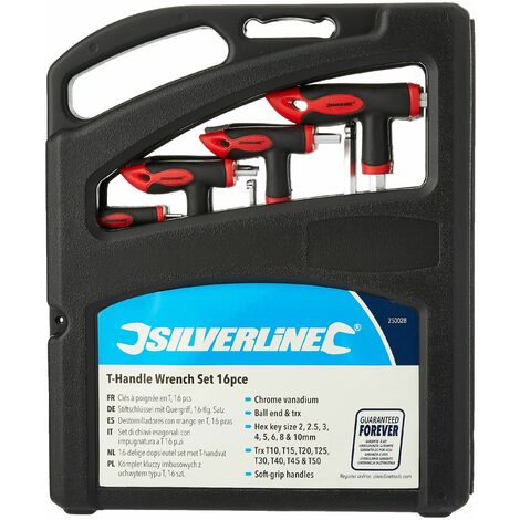 Silverline T-Handle Wrench Set 16pce 250028