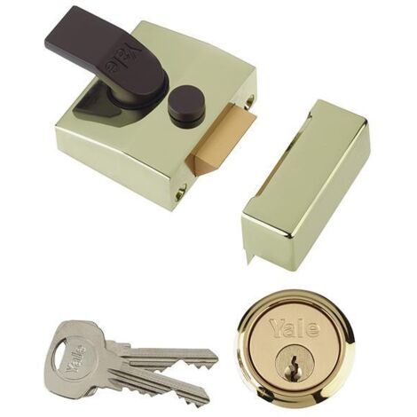 85 Deadlocking Nightlatch 40mm Backset Brasslux Finish Box YAL85BLXPL