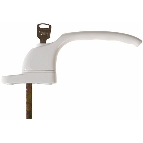 Yale Locks P-YWHLCK40L-WH White Offset Locking PVCu Window Handle Left ...