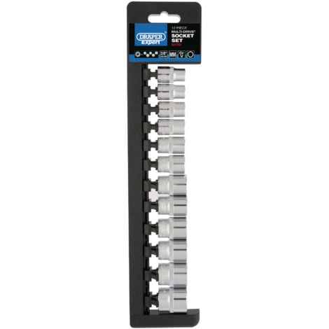 Draper 3/8" Sq. Dr. Draper Expert Multi-Drive&174 Socket Set (12 Piece ...