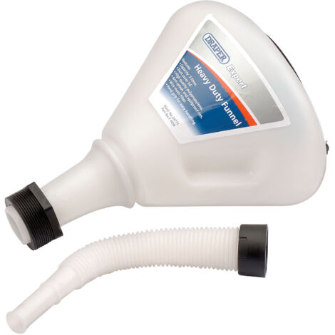 Draper Expert 230mm (9-inch) Heavy-Duty Polypropylene Funnel with 3 ...