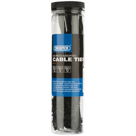 Assorted Nylon Cable Tie Pack (200 Piece)