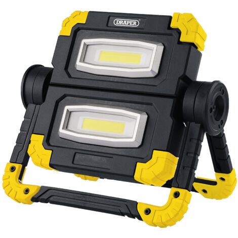 Draper 87696 10W COB LED Rechargeable Twin Work Light with 850 Lumens ...