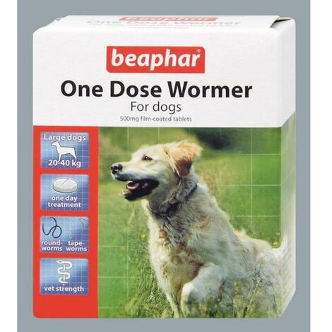 Beaphar Wormer One Dose Dogs Large Dog 4 Tab PK6 - 21910