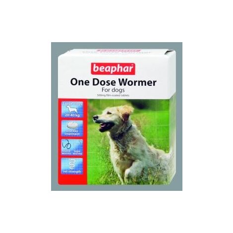 Beaphar Wormer One Dose Dogs Large Dog 4 Tab PK6 - 21910