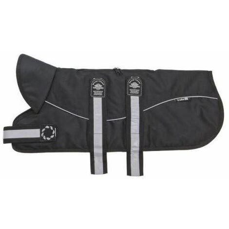 Reflective Black on Black Padded Harness Coat 66cm - 260614