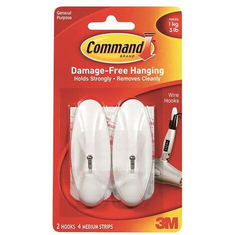 3M Medium Wire Hooks/Command Strips - 3M92127