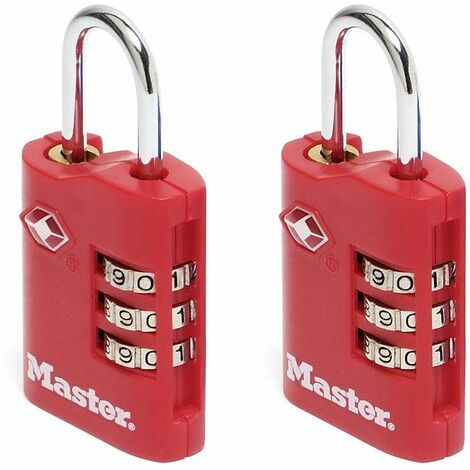 TSA Combination Zinc Padlocks 3 Digit 30mm x 2 MLK4686EURT