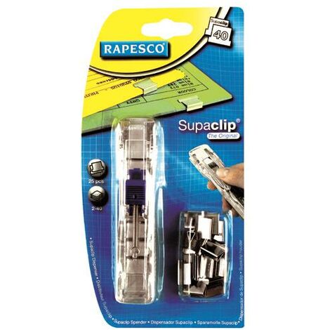 Rapesco Supaclip 40 Dispenser Clear - HTRC4025SS