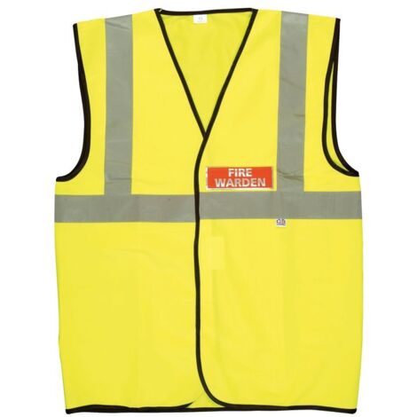 Fire Warden Vest High Res Xl Yellow - IVG09012