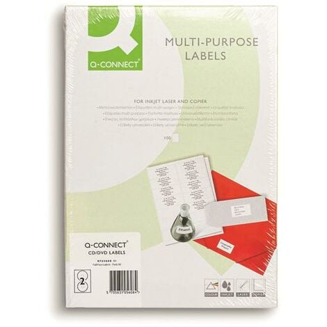 Q-Connect Cd-R Labels 2 P/Sheet - KF05608