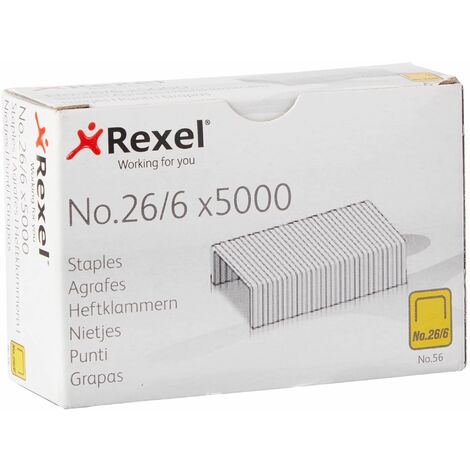 Rexel No56 Staples Metal 6mm Pk5000 - RX06025