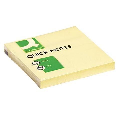 Q-Connect Ylw 76x76 Quick Notes Pk12 - KF10502