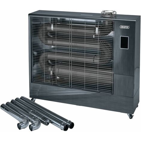 Draper Infra-Red DSH 675 Inc Flue Kit 230V Diesel Heater – 67,500 BTU ...