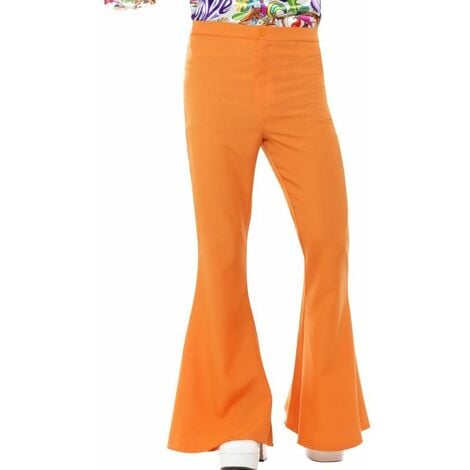 Flared Trousers Mens Orange [44906L]