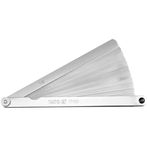 Fühler-Lehre 0,02 - 1,00 mm 17 Blatt Abstands-Lehre Ventillehre Blatt ...