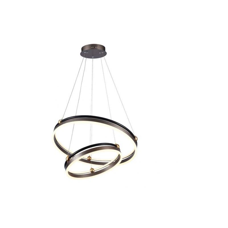 V-TAC Lampadario LED a Sospensione con 2 Cerchi 50W in Metallo Colore ...