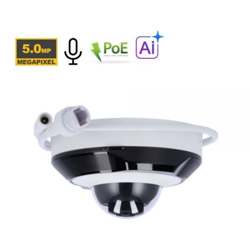AJAX DOMECAM MINI HL 5MP POE AI WHITE - 126271 (4MM 85°)