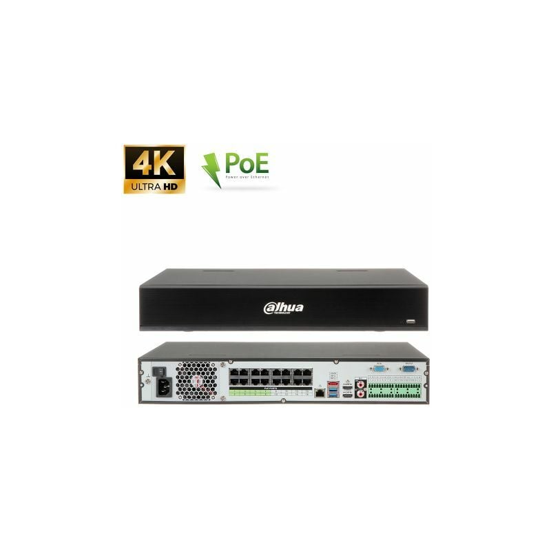 Dahua registrazione NVR 32 Canali IP AI 16 PoE 16MP - NVR5432-16P-I (4K) S