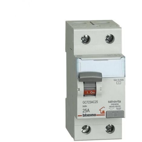 Bticino Interruttore differenziale SALVAVITA 25A 2P tipo AC - GC723AC25