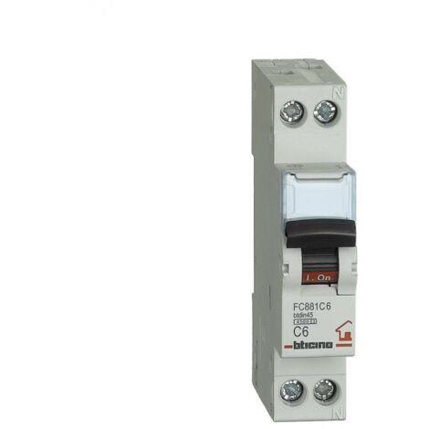 Bticino Interruttore Magnetotermico 6A 1P+N - FC881C6