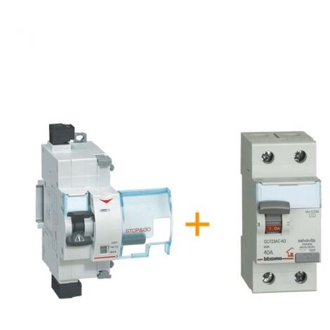 Bticino Salvavita STOP&GO Restart + Interruttore differenziale Classe F - FS80SG FS80SG + GC723F40