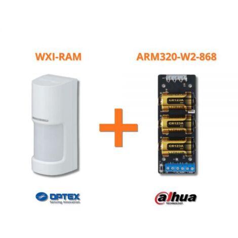 Optex sensore infrarosso esterno allarme 180 gradi wireless + Modulo ...