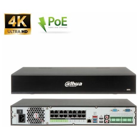 Dahua registrazione NVR 32 Canali IP AI 16 PoE 16MP - NVR5432-16P-I (4K) S