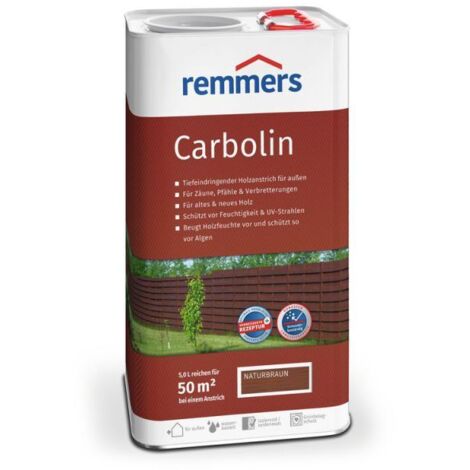 Remmers Carbolin Holzschutzlasur, Naturbraun 5 Liter