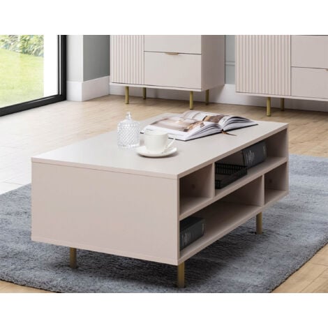 Monica - table basse - beige - 100 cm