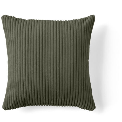 Rune - coussin - en velours côtelé - 37x37 cm - vert