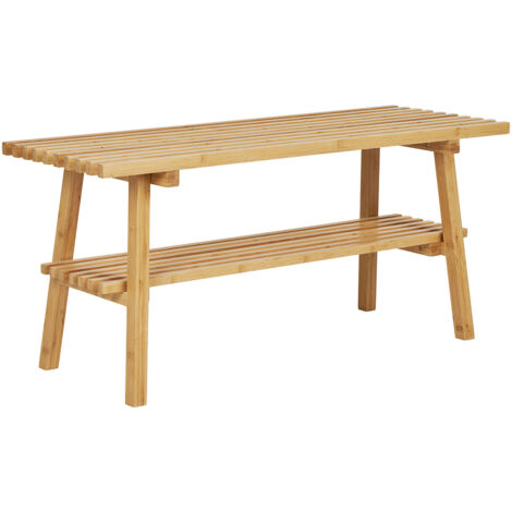 Saona - banc avec rangement - bambou naturel - 70 cm - bois